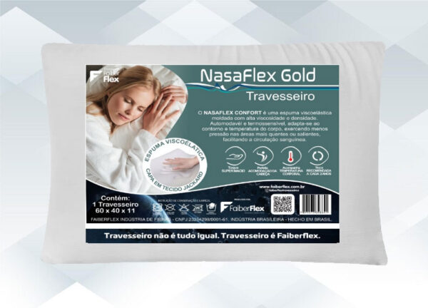 Travesseiro NASAFLEX GOLD – Faiber Flex